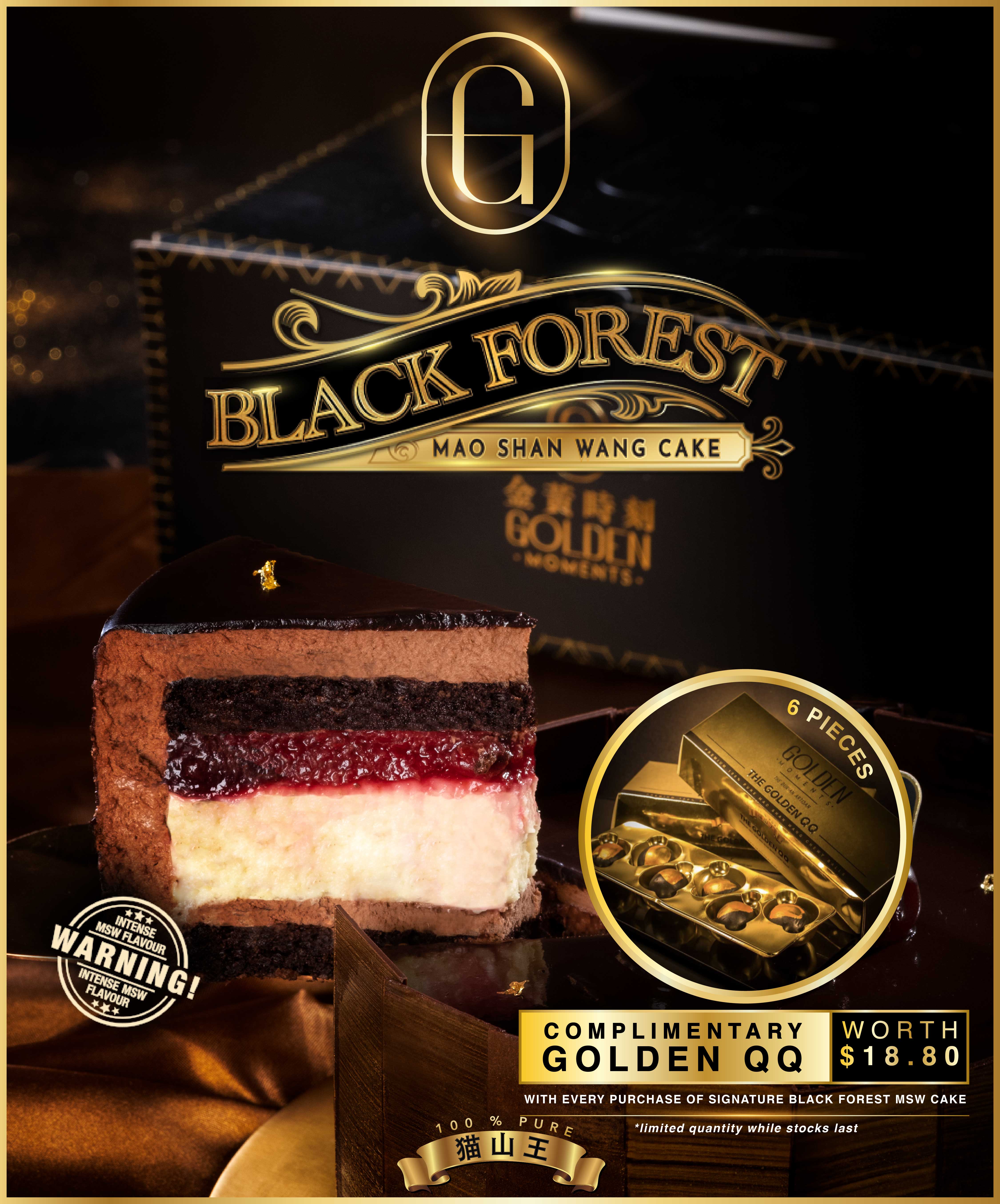 Signature Black Forest Mao Shan Wang Cake [Complimentary 1 box of ...
