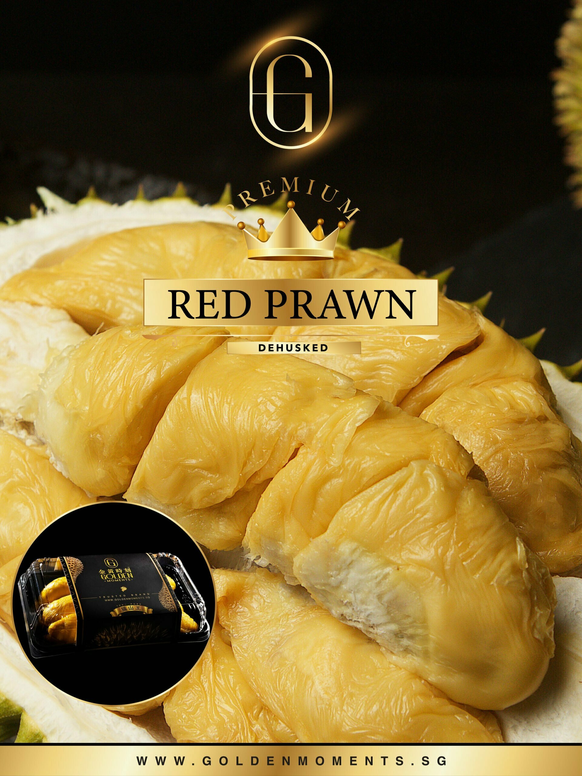 D175 Champion Breed Red Prawn 红虾 (3 x 400g) - Golden Moments | Singapore