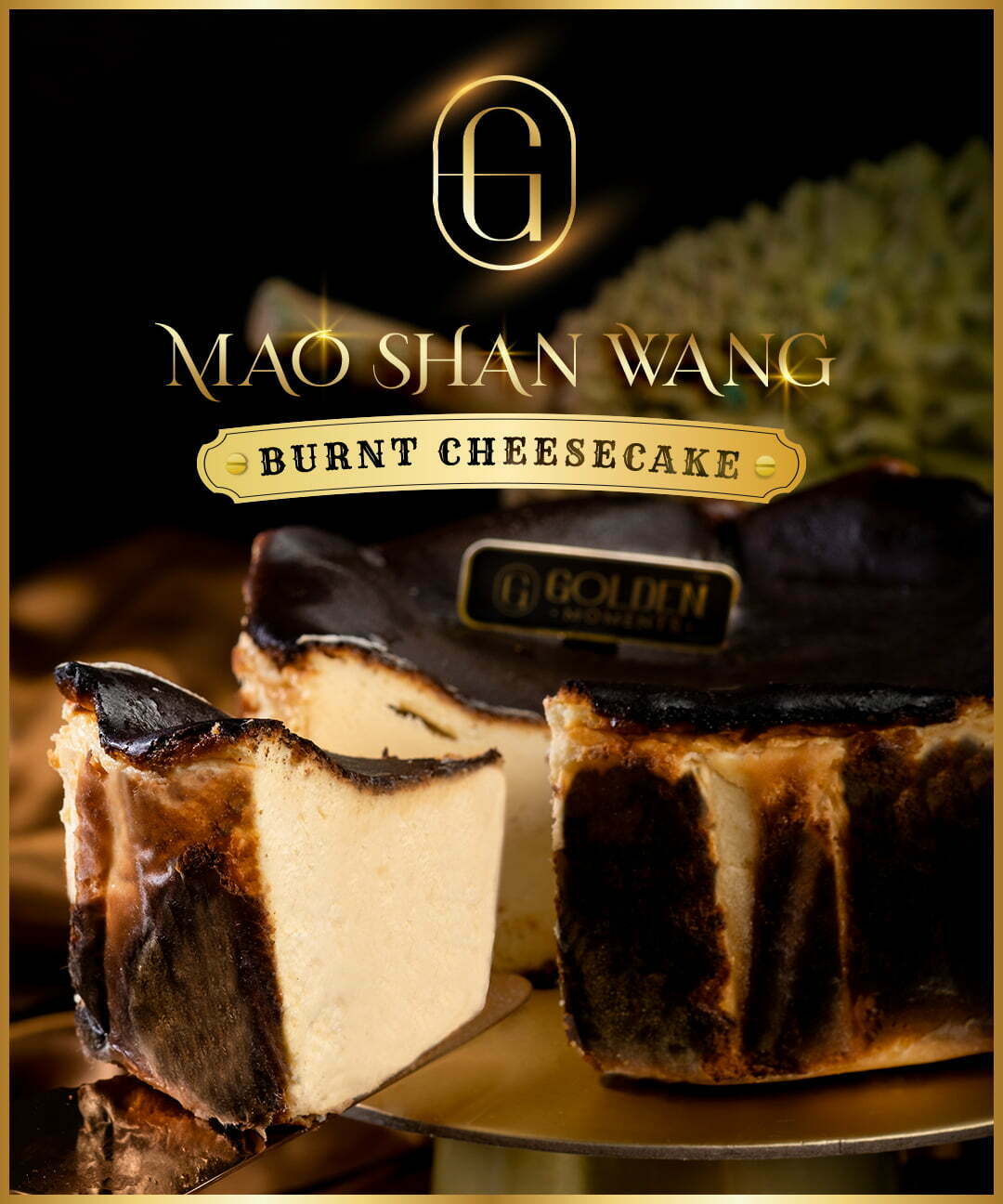 Mao Shan Wang Basque Burnt Cheesecake - Golden Moments | Singapore